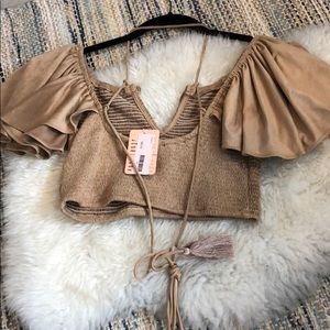 Olivaceous | Tops | Camel Colored Crop Top | Poshmark